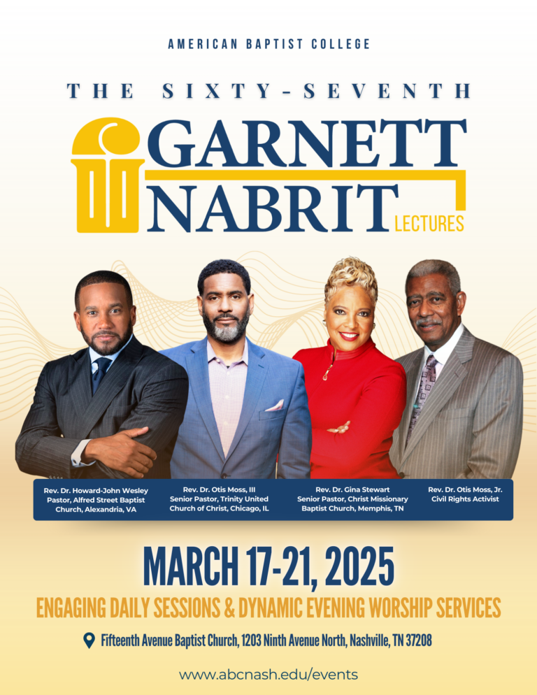 67th Annual Garnett-Nabrit Lectures - American Baptist College